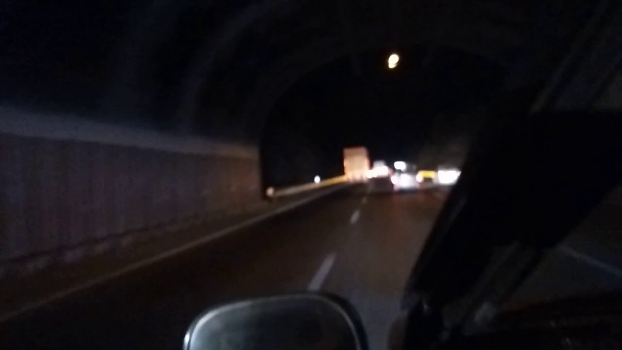 Night tunnel ride, On Express highway - YouTube