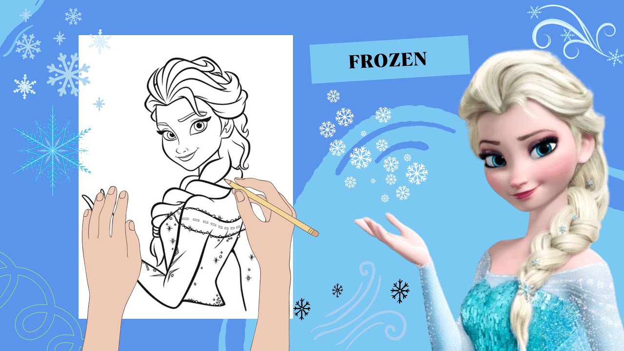 EPIC Elsa Coloring! | Learn to Color Disney's Frozen Princess 👸🏼 ️☃️ ...
