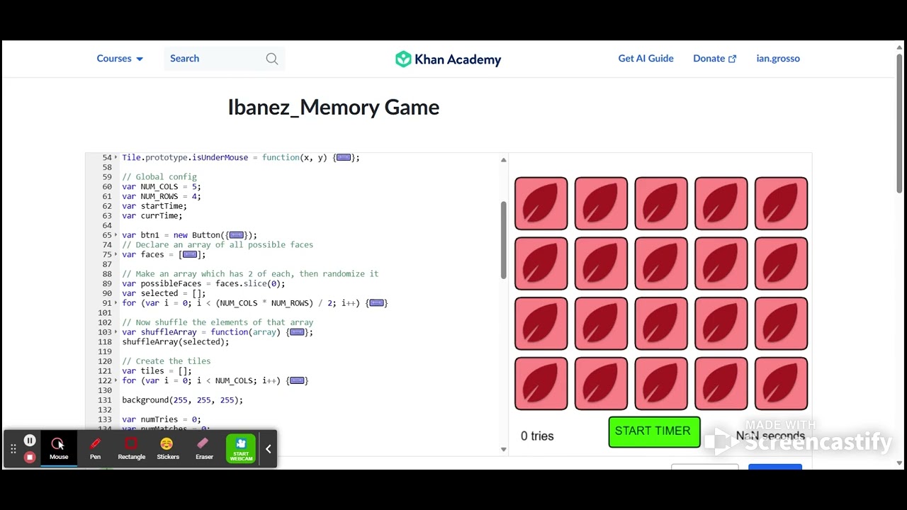 Ibanez_Memory Game | Khan Academy - YouTube