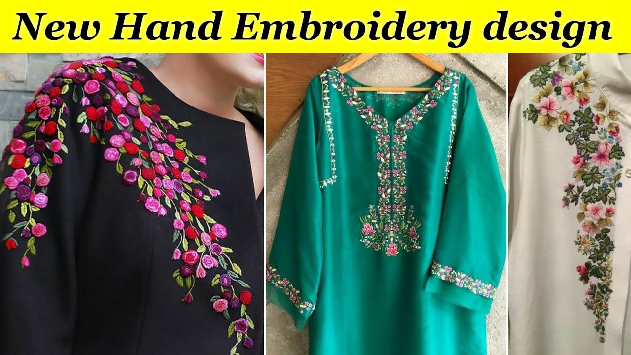 Hand Embroidery design for girls 2023 - YouTube