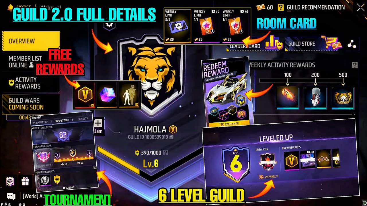 Guild 2.0 Full Details | V BADGE 🔥 Flag kaise Milega? Event Free Fire ...
