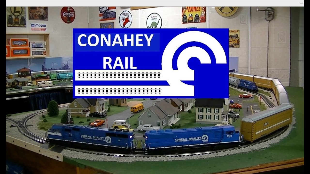 Conahey Rail Conrail Auto Rack & 86ft Hi Cube Auto Parts Train O Gauge ...