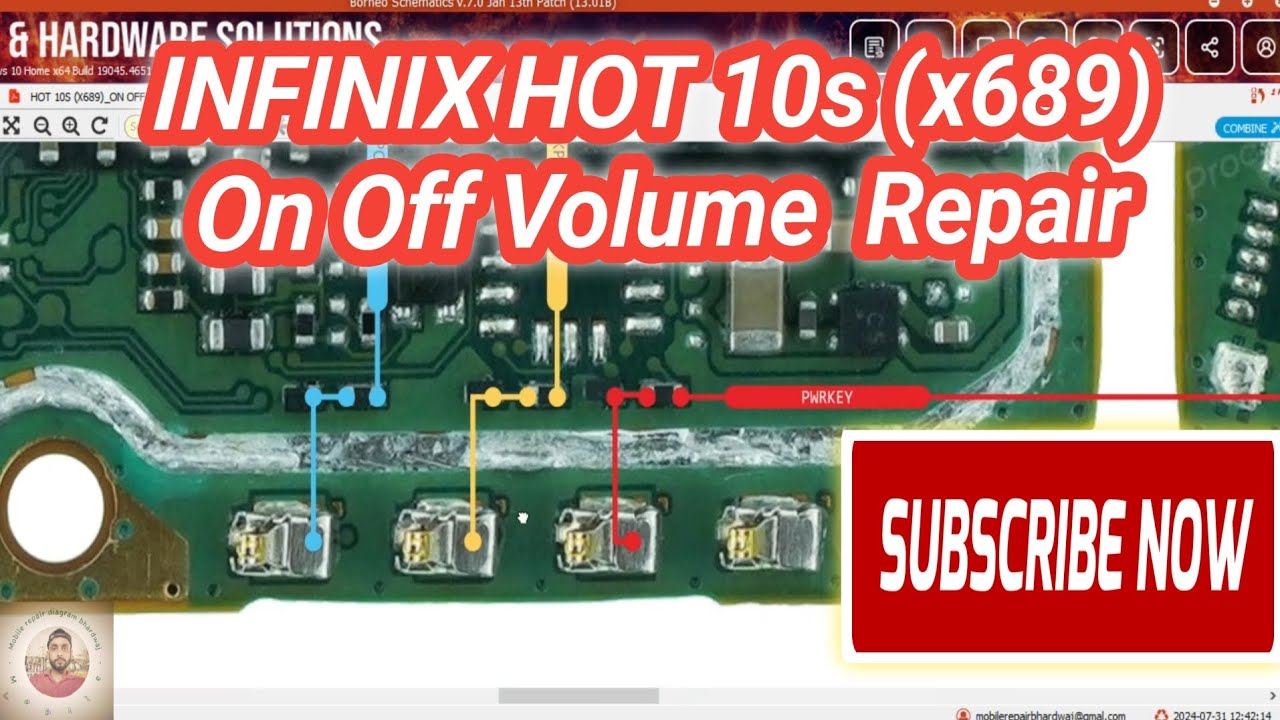 INFINIX HOT 10s (x689) On Off Volume Repair Solution Diagram - YouTube
