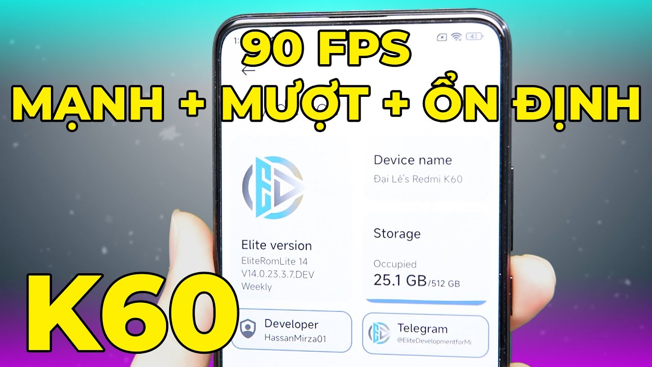 Cài ROM EliteROMs Trên Redmi K60: Cực Ngon, Font Đẹp, 90 FPS, Thông báo Ngon! - YouTube
