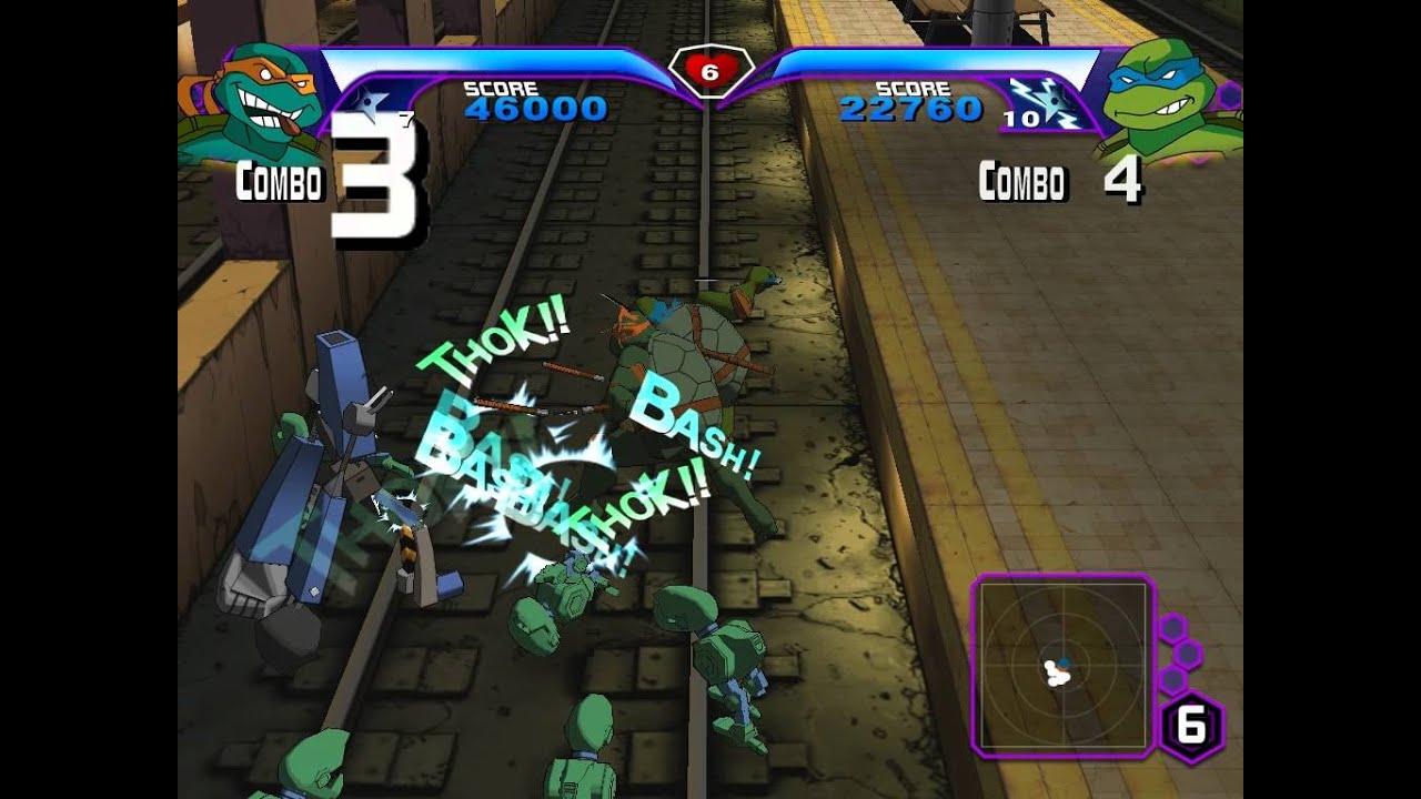 TMNT 2003 Walkthrough Stage 2 Nano Area 2 Subway Station - YouTube