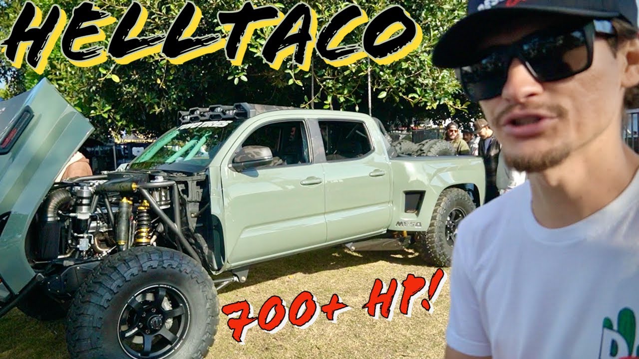 LINKED & BEAMED HELLCAT SWAPPED TACOMA - Rodeo X Rigs Toy Drive 2024 ...