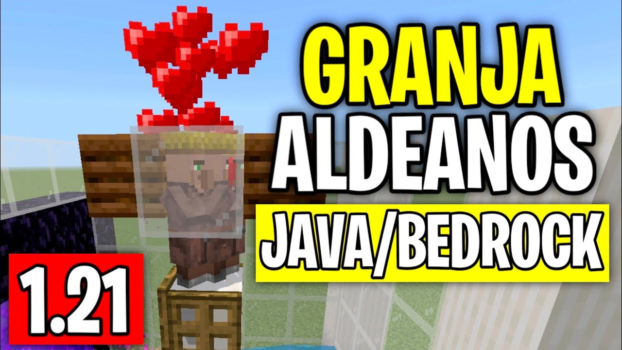 Como HACER una GRANJA de ALDEANOS FÁCIL para Minecraft Bedrock 1.21 ...