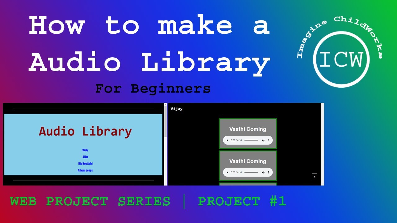 Audio Library | Web development series | Project #1 | Imagine ...