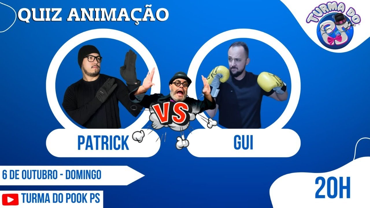 QUIZ ANIMAÇÃO DO POOK PS - GUI VS PATRICK - YouTube