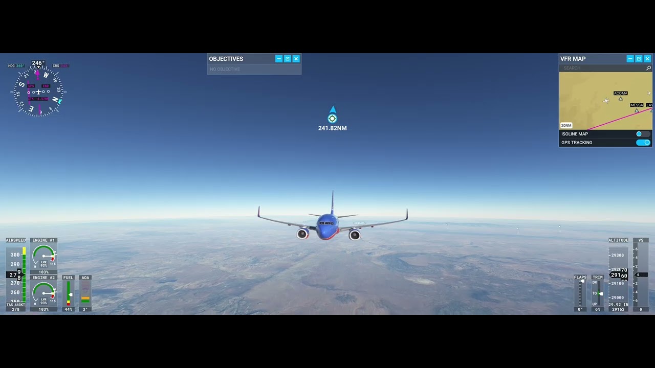 MSFS2020 - Full Flight - Southwest Airlines - Boeing 737-7H4 - ABQ-PHX ...