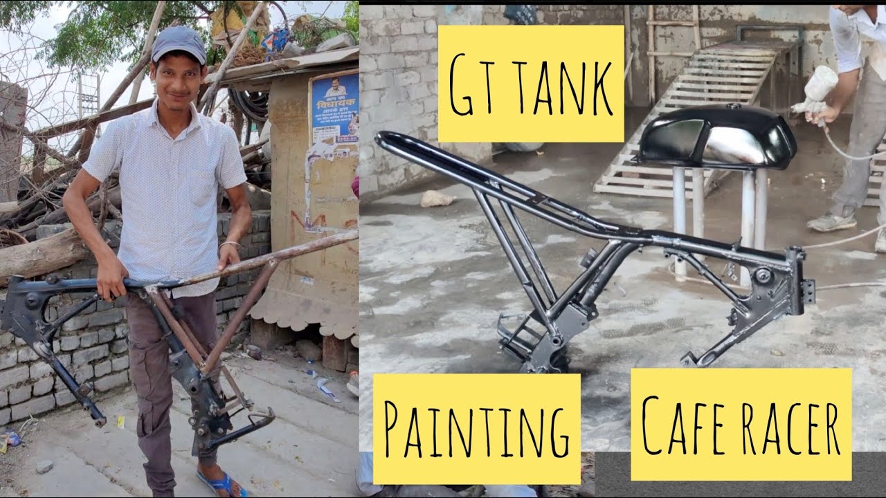 KGF BIKE - Custom Built Cafe Racer - Paint and reassembly (Part - 3 ...