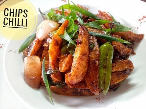 chips chilli | how to make chips chilli | potato chilli recipe - YouTube