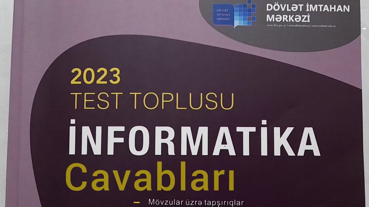 İnformatika Test Toplusu Cavabları 2023 - YouTube