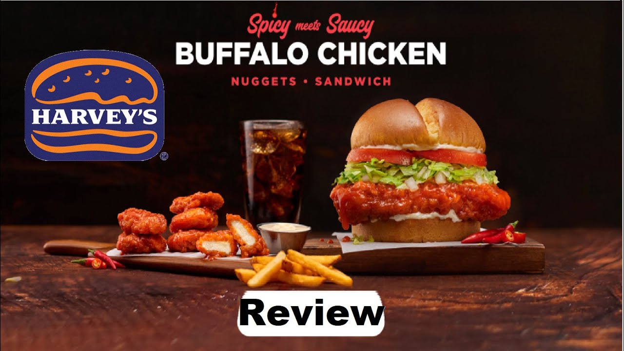 Harvey's Buffalo Chicken Sandwich & Buffalo Chicken Nuggets Review ...