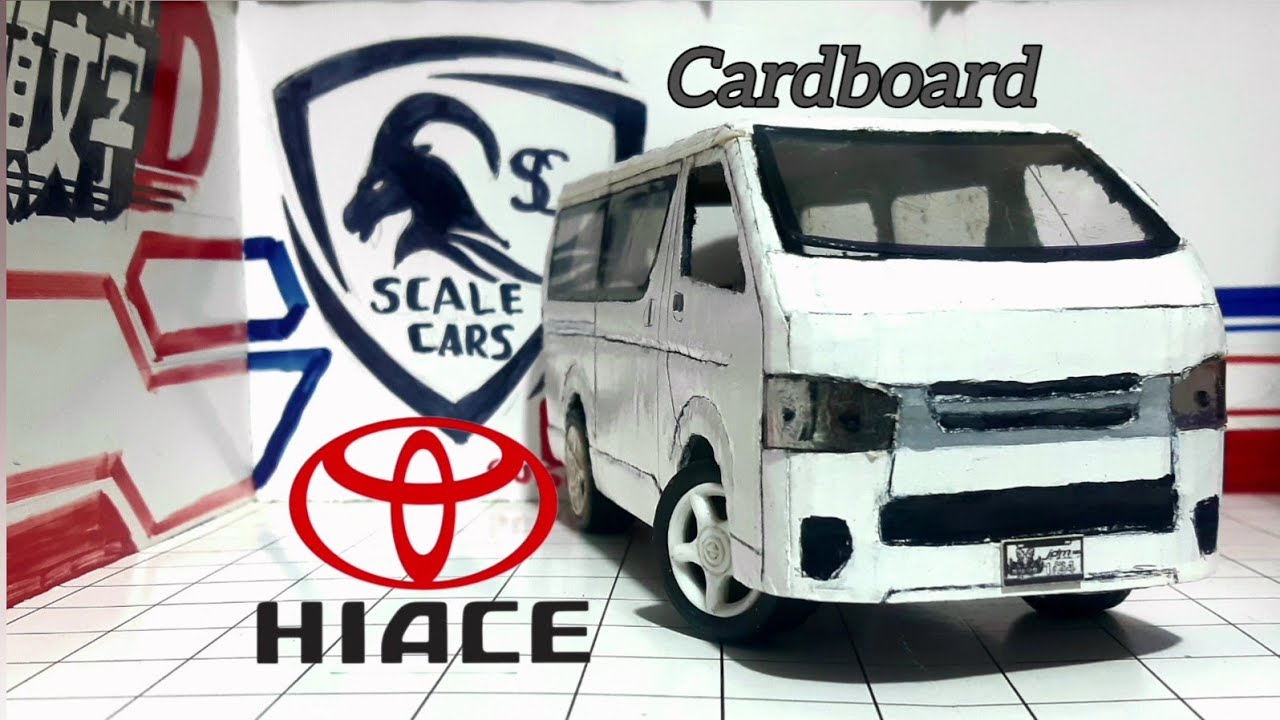 WOW how to make a toyota hiace cardboard scale 1/24 SCALE CARS - YouTube