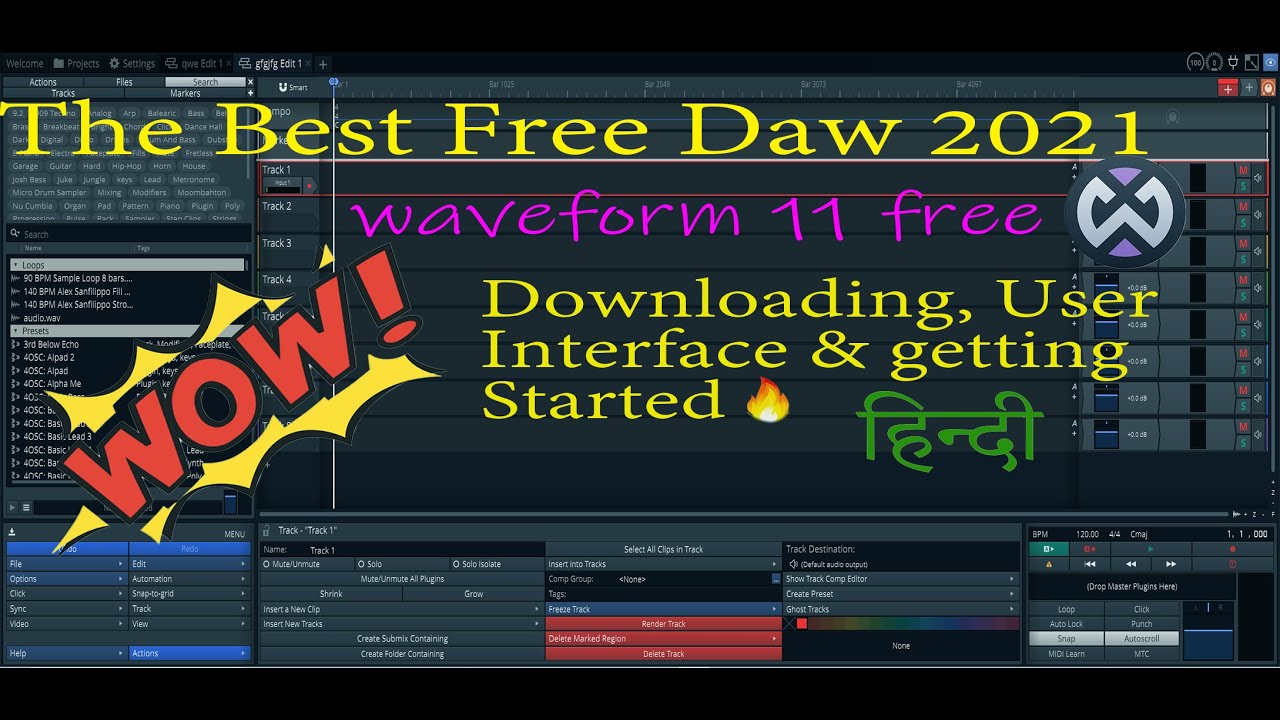 waveform 11 Free !!Getting Started || Hindi Tutorial || - YouTube