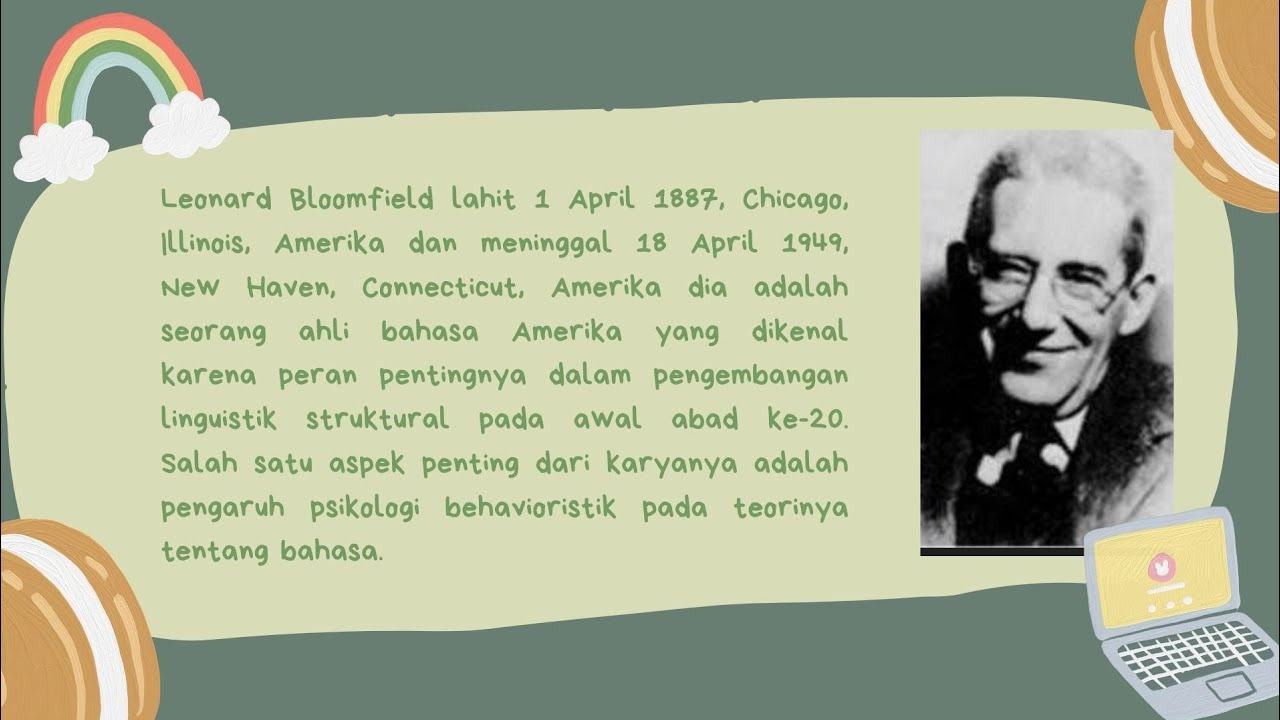 Teori Psikolinguistik || Leonard Bloomfield || dengan Faham Psikologi ...