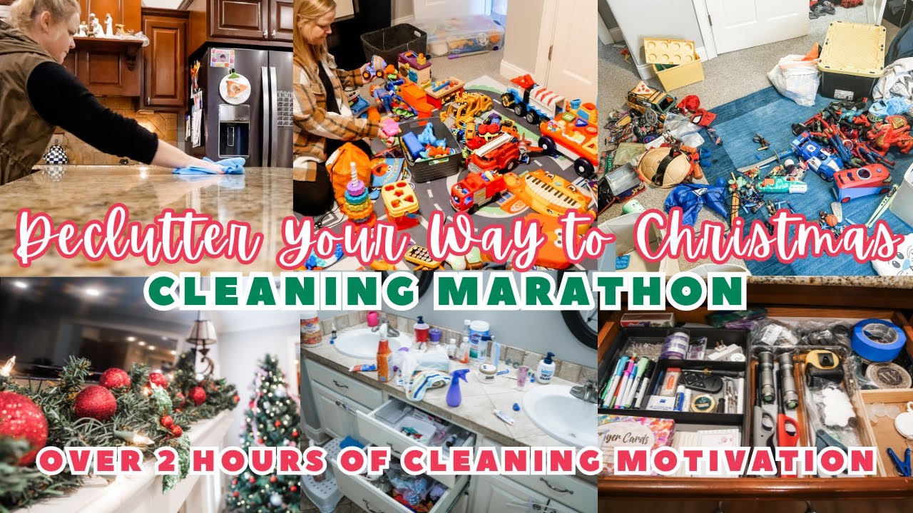 NEW🎄DECLUTTER YOUR WAY TO CHRISTMAS CLEANING MARATHON | CLEAN AND ...