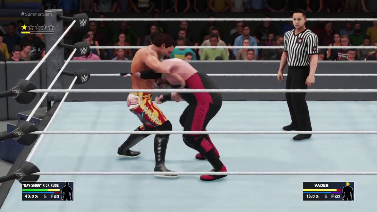 WWE 2K18 ravishing rick rude v big van vader - YouTube