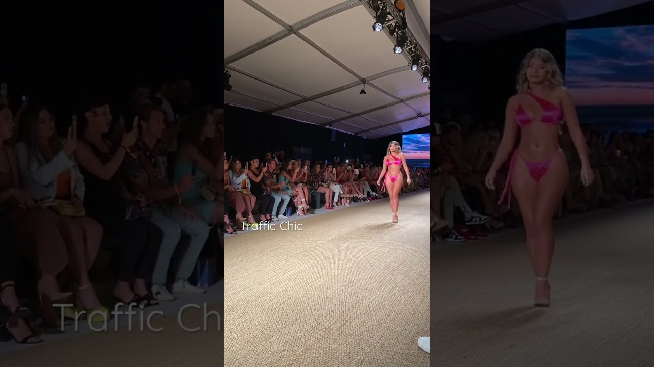 Sofia Jamora opening the Abyss by Abby runway show with a sexy and modern hot pink bikini - YouTube