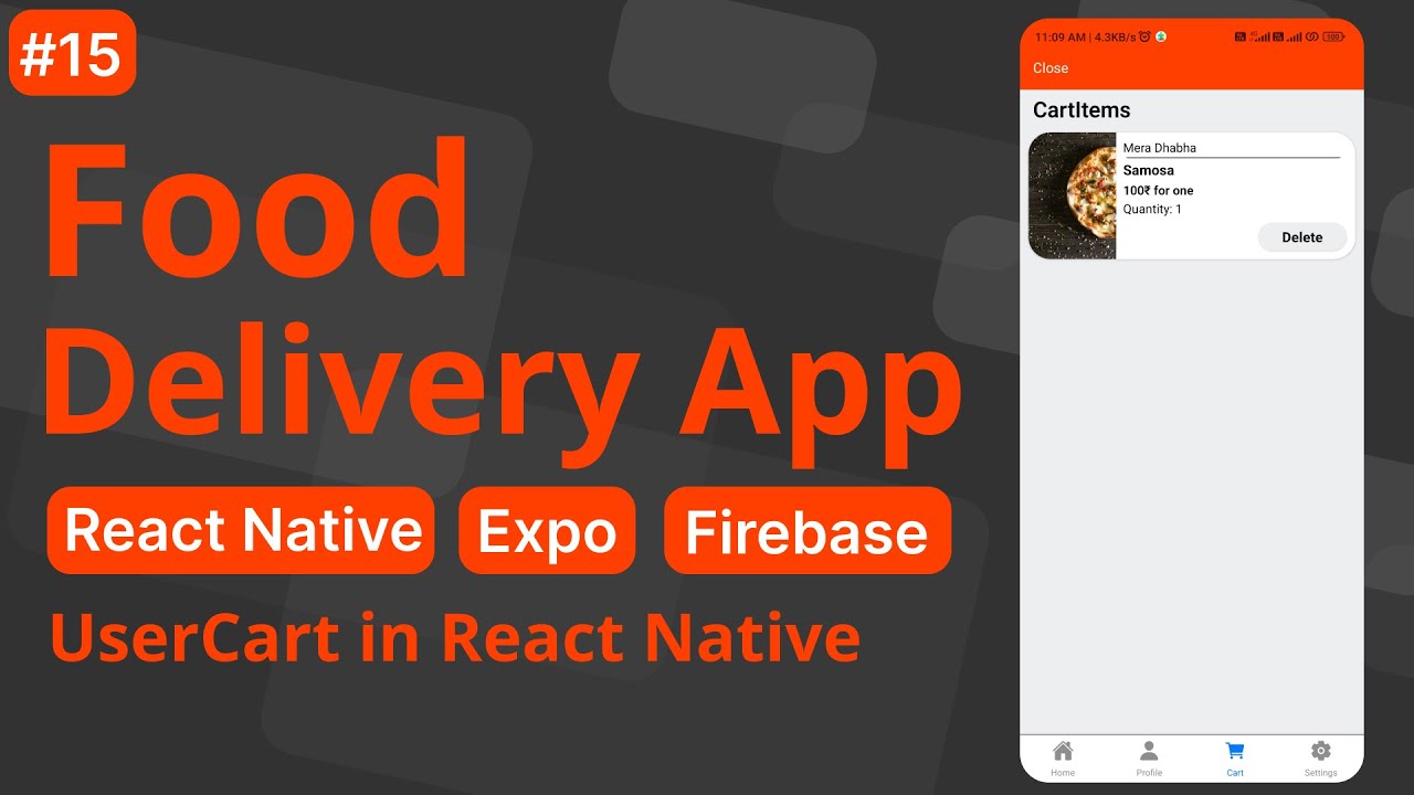 UserCart - Food Delivery App | Expo | Food Delivery App using React ...