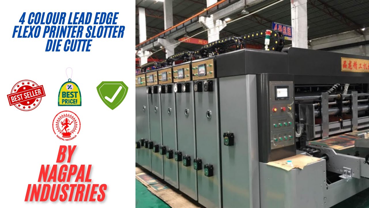 4 Colour Lead Edge Flexo Printer Slotter Die Cutte #fcbm # ...