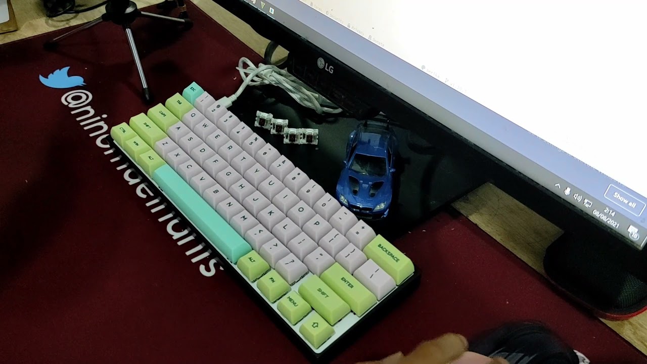 Typing Test Fantech Maxfit61 dengan Leci Switch & Silicone Keycaps ...