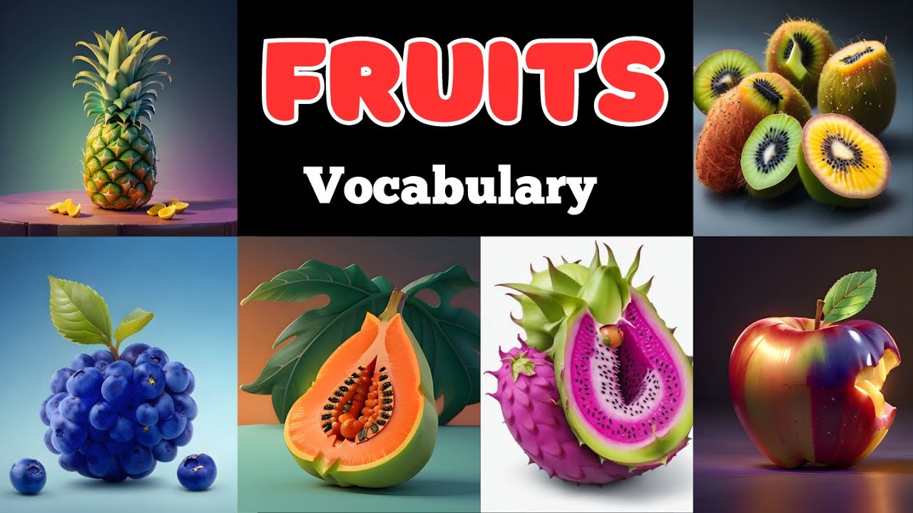 Fun Fruits Name Learning for Toddlers in English | Basic English ...