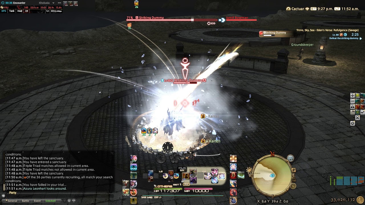 FFXIV- SAM E8s SSS 19.8k dps - YouTube