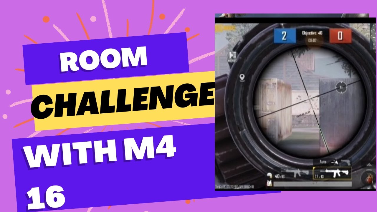 Pubg room challenge m4 16!only 1v1 room in pubg mobile m416 video - YouTube