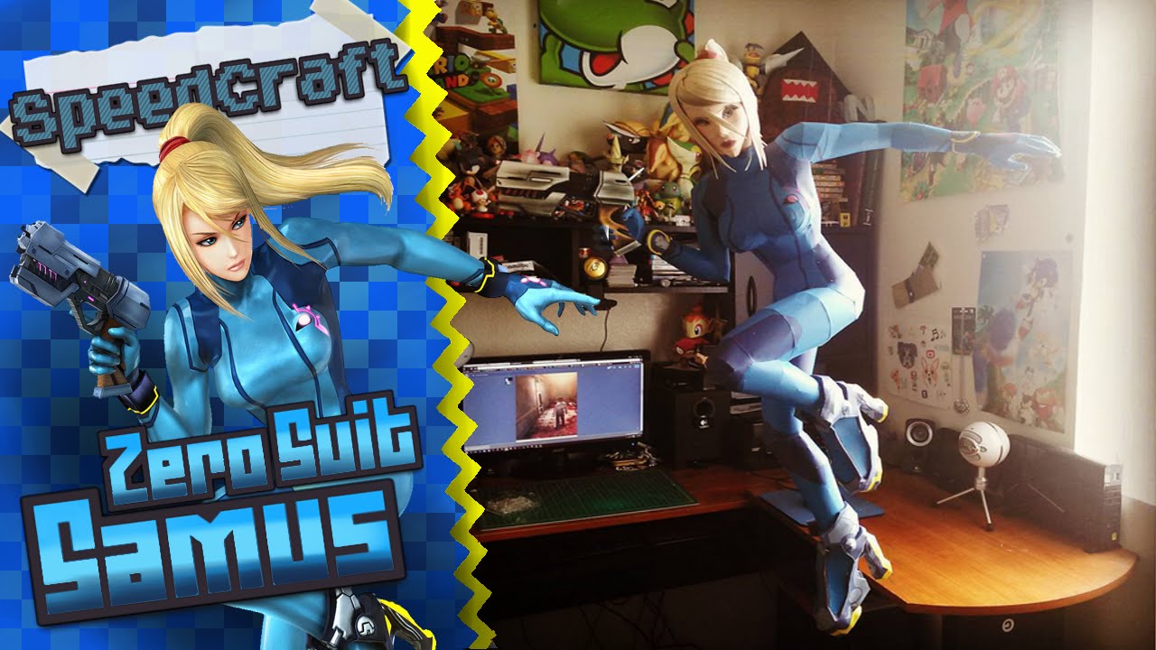 Super Smash Bros Papercraft ~ Zero Suit Samus ~ - YouTube