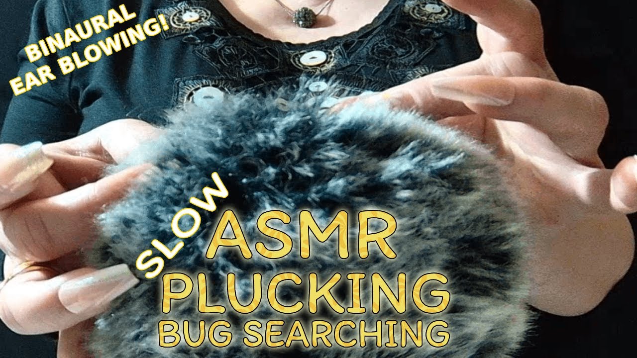 Slow ASMR | Calm PLUCKING and Bug Searching on the Fluffy Mic (With ...