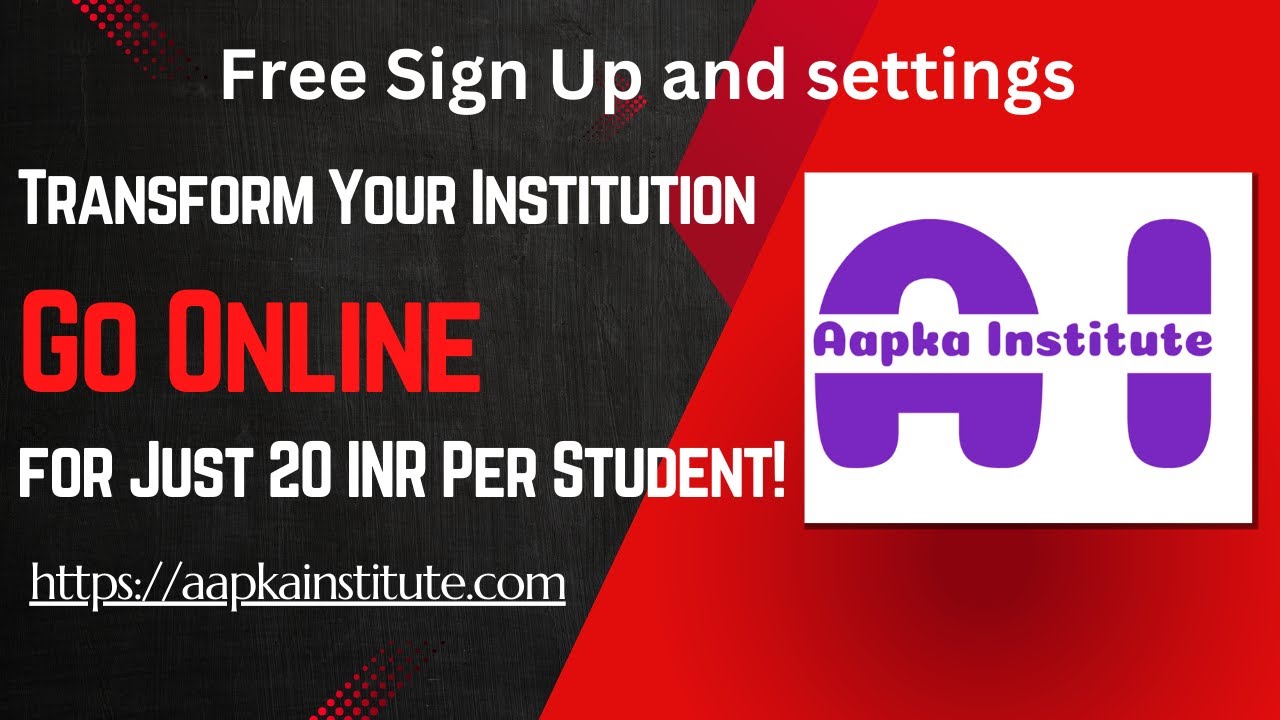 Aapka Institute: Free Sign Up and Settings - YouTube