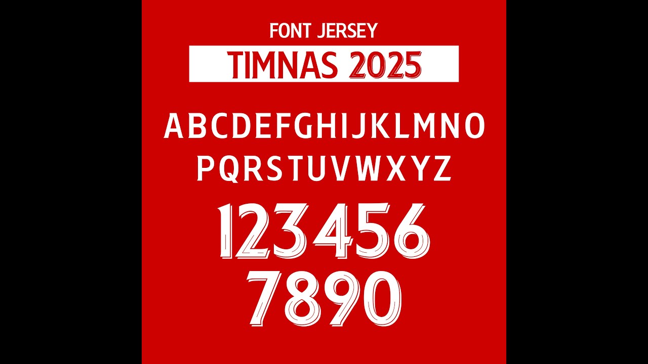 Font Jersey Timnas Indonesia 2025 - YouTube