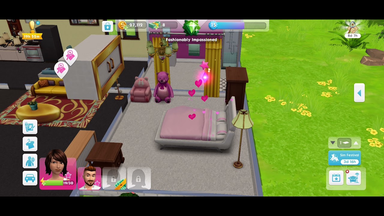 The sims mobile : Woohoo with boyfriend and take a shower. - YouTube