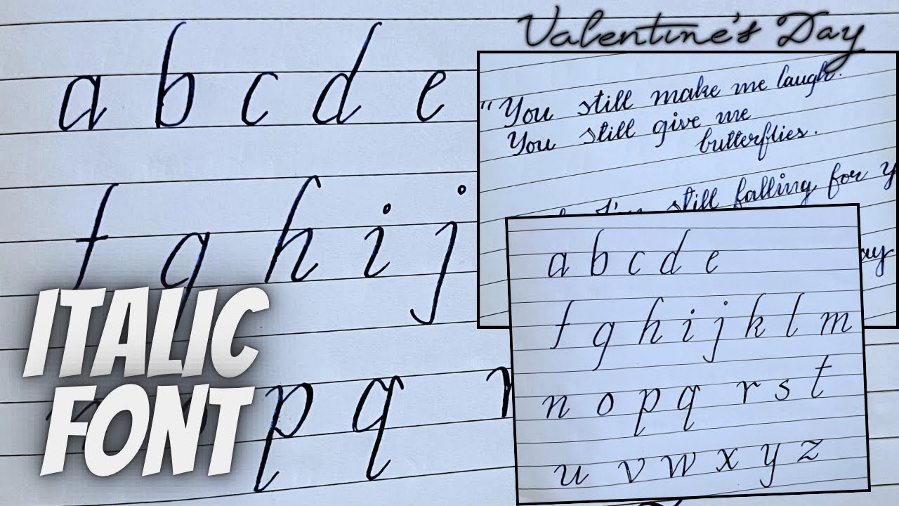 Beautiful Italic Handwriting | Valentine's Day Quote & A to Z ...