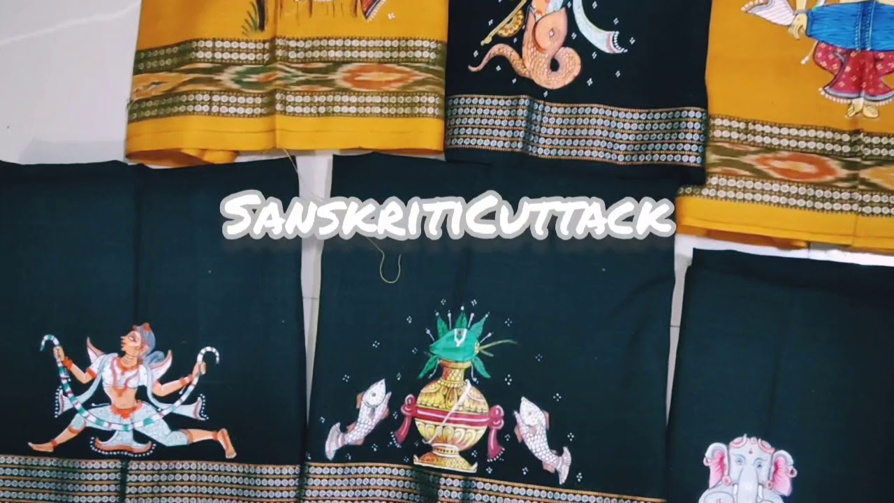 Odisha Pattachitra Fabrics for crop top and blouses - YouTube