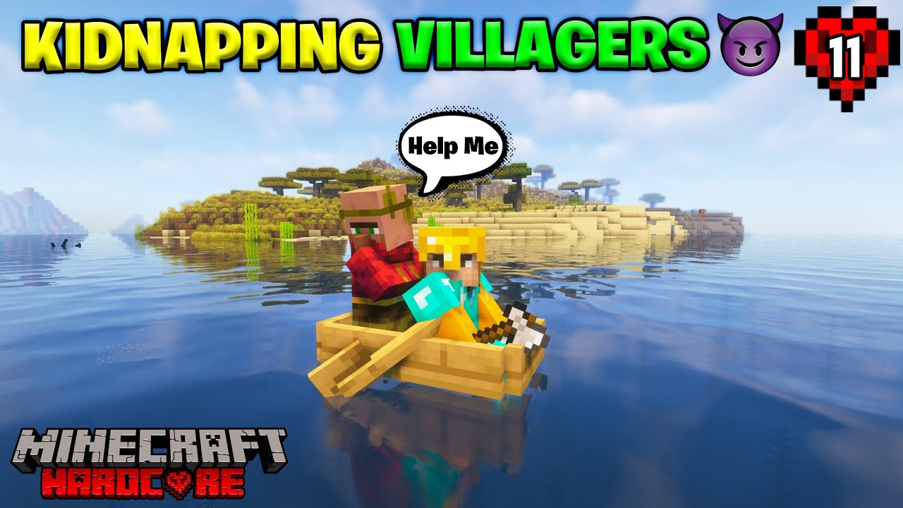 Kidnapping Villagers In Hardcore Minecraft (#11) | THE COSMIC BOY - YouTube