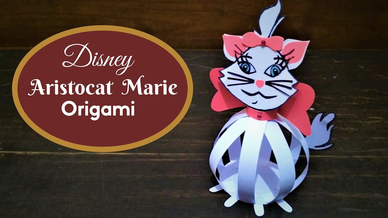 Disney Aristocats Marie Craft 🎀| How To Make Paper Marie |🎀 Origami ...