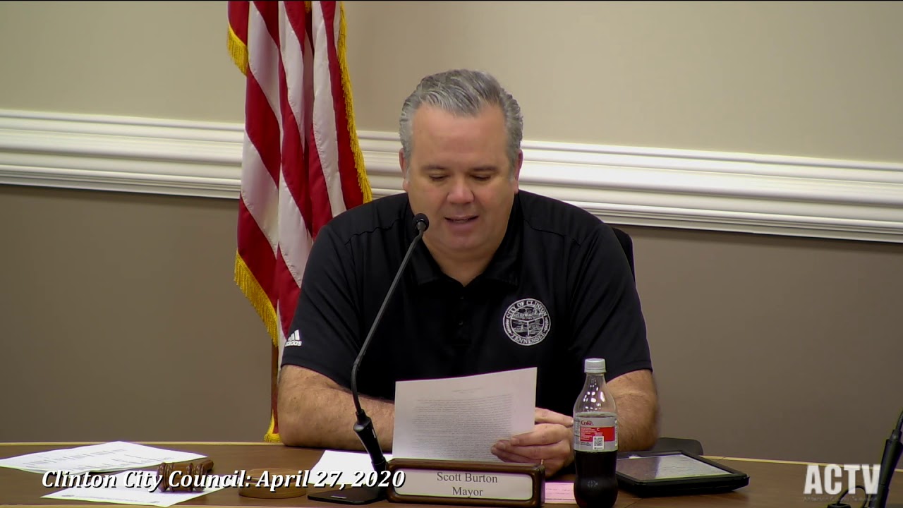 Clinton City Council: April 27, 2020 - YouTube