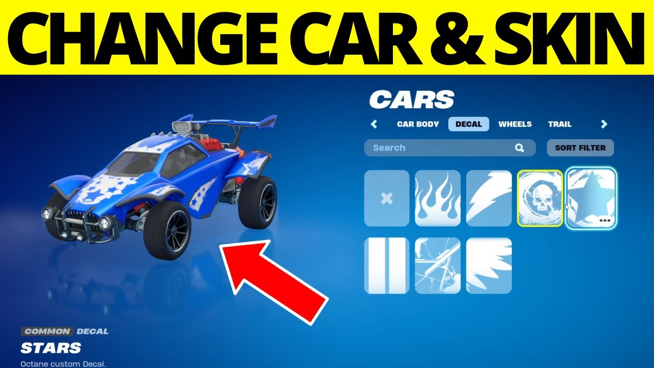 How To Change Car & Skin in Rocket Racing Fortnite - YouTube