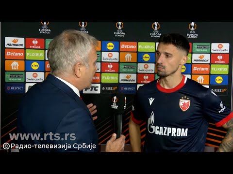 Fudbaler Crvene zvezde Rade Krunić nakon poraza od Brage u Ligi Evrope