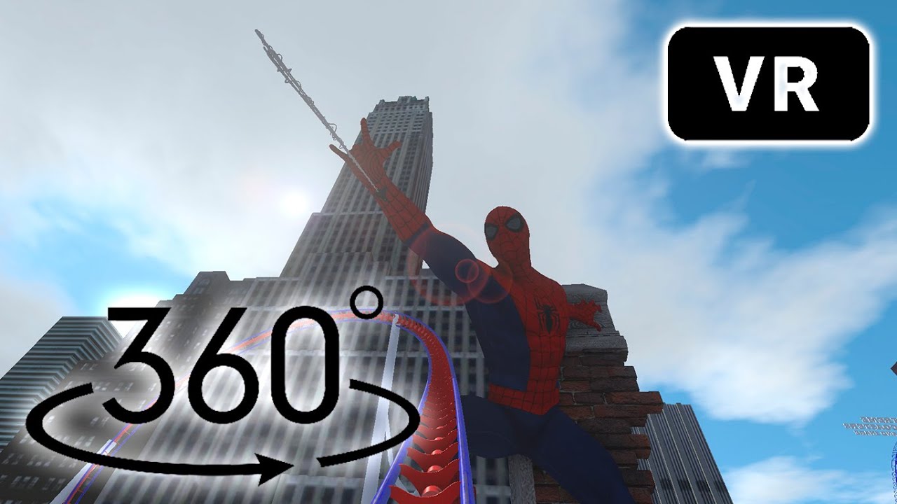 VR 360° SPIDERMAN #5 ROLLER COASTER 360 🔥│360 VIDEO│EXTREME ROLLER ...