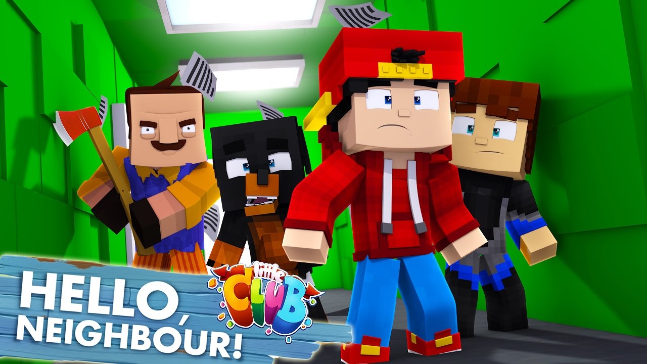 Minecraft Adventure - HELLO NEIGHBOUR IS IN THE LITTLE CLUB H.Q ...