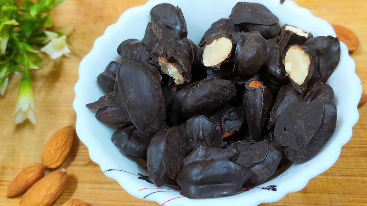 Almonds chocolate recipe| Homemade dairy milk Cadbury shorts|Nutty ...