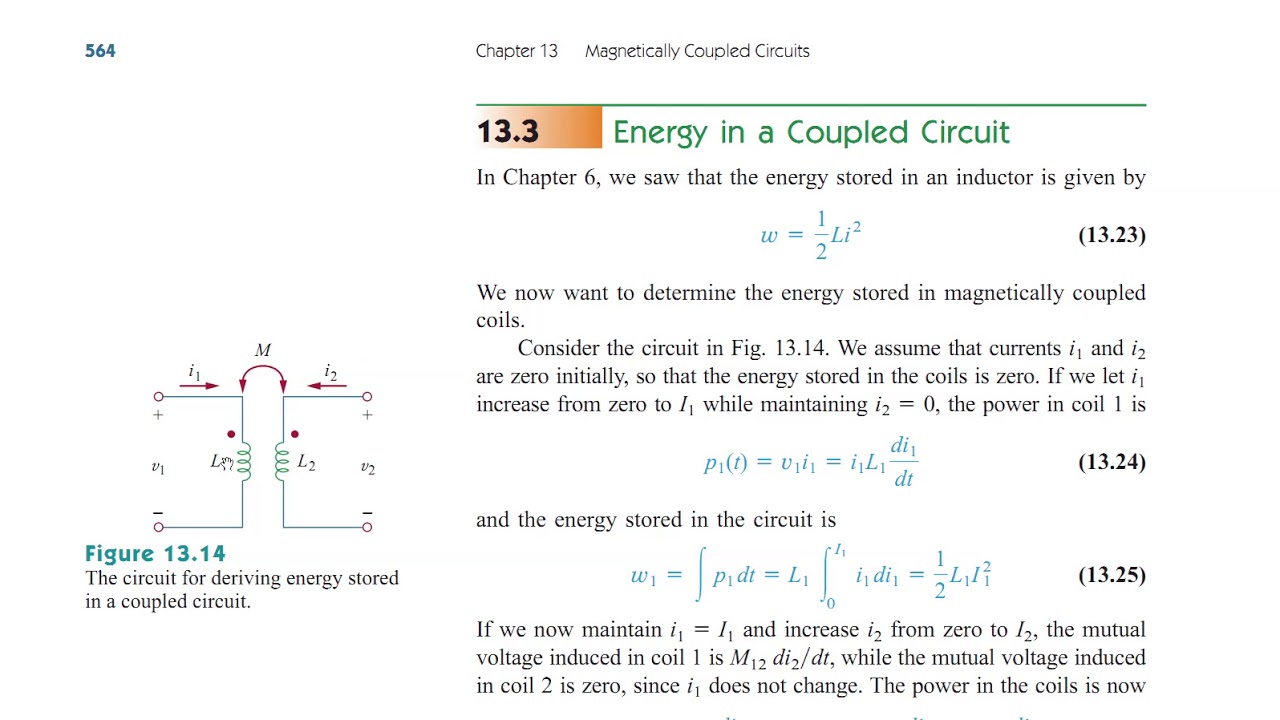 Lec 13 (ECA 2) - Energy in Mutually Coupled Circuits - YouTube