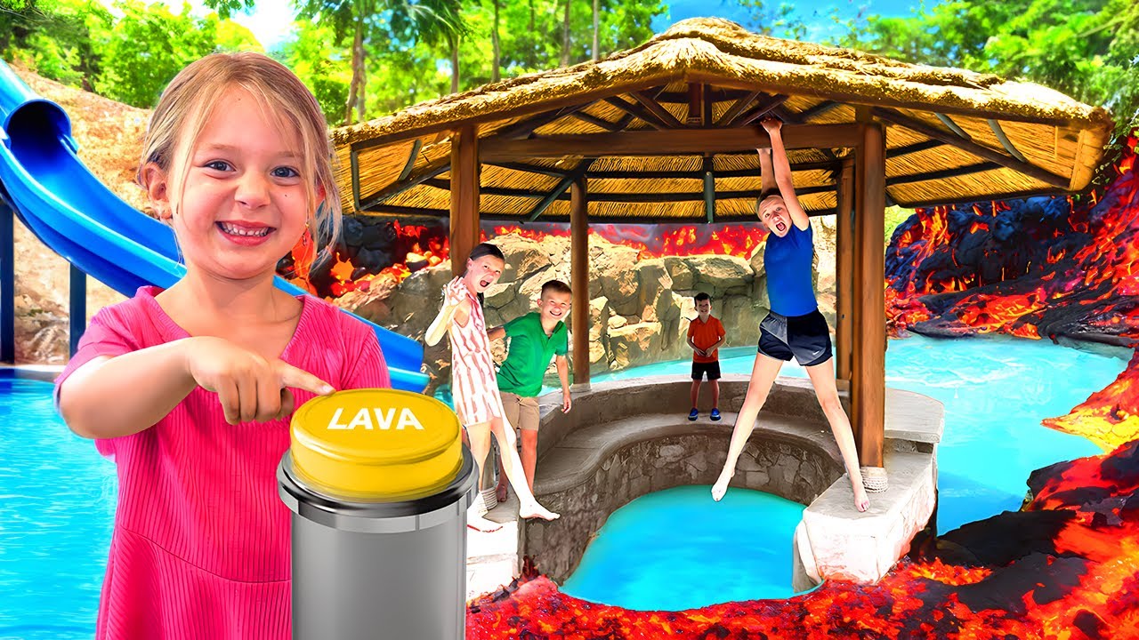 Playing The Floor Is Lava! ft/Trinity, Madison & Preston - YouTube