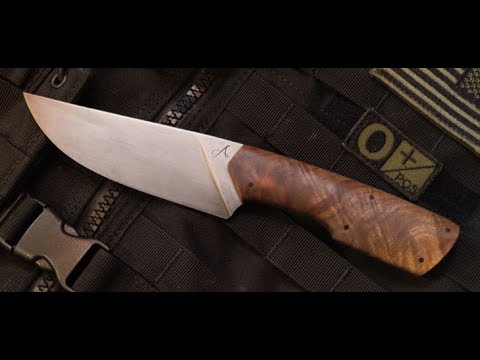 Making full tang knife handle - YouTube