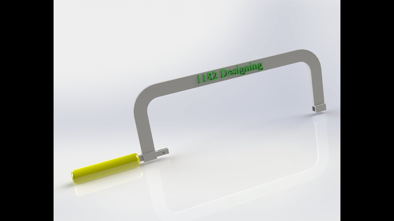 Hacksaw Frame Wooden Handle CAD model - YouTube