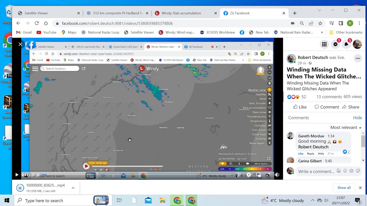 Windy Missing Data When The Wicked Glitches Appeared - YouTube